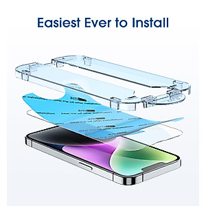 amFilm Screen Protector OneTouch for iPhone 14 Plus 6.7" 2022 iPhone 13 Pro Max 6.7" 2021 with Easy Installation Kit, Full Coverage Case Friendly, Tempered Glass, 2 Pack