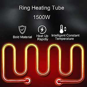 MEHAOC Steam Table for Stainless Steel Buffet Food Heater, Buffet Table Server of Soup Station, Electrical Food Heater with Catering Restaurants Lid (Col