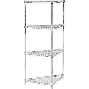 Nexel Corner Wire Shelving 24" W x 18" D x 74" H
