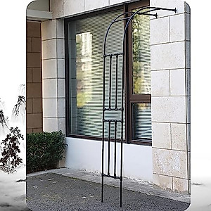 Half Side Wall Mounted Garden Archway,Half Arch Rose Arch,Pergola Climbing Aid Trellis Archway for Climbing Plants,Half Rose Arch for Indoor,Outdoor,Garden Lawn,Wedding (Color : White, Size : 0.6X24