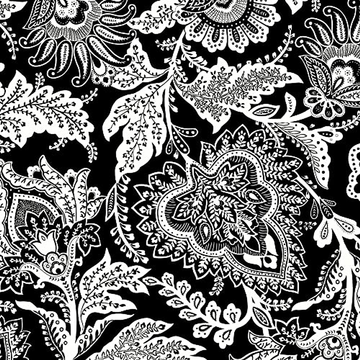 Vera Bradley Women's Cotton Reversible Table Runner, Java Black - Recycled Cotton, One Size