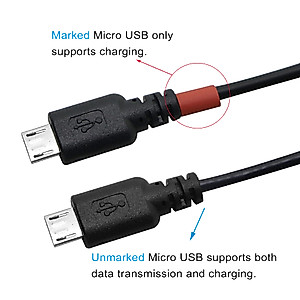 PNGKNYOCN 12 Inch Micro USB Splitter Cable USB 2.0 Type A Male to Dual Micro USB Male Y Data Charge Connector Adapter Cable