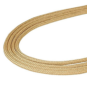 MALOINTEX 2 Pack Curtain 4 Strand Ropes Tiebacks Tie-Backs, Curtain Handmade Holdbacks, Polyester 4 Strand Cord Rope Tieback - Gold