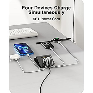 USB C Charger 45W Charging Station, PD 20W USB C Charging Hub Wall Charger for Multiple Device for iPhone 14/13/12, Galaxy,iPad and More