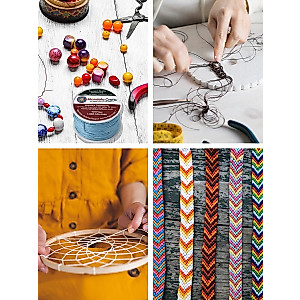 Mandala Crafts Black 1mm Waxed Cord for Jewelry Making - 109 Yds Black Waxed Cotton Cord for Jewelry String Bracelet Cord Wax Cord Necklace String