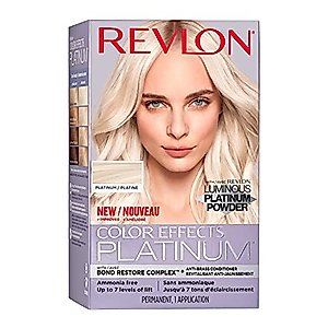 Revlon Permanent Hair Color, Permanent Hair Dye, Color Effects Highlighting Kit, Ammonia Free & Paraben Free, 60 Platinum, 8 Oz, (Pack of 1)