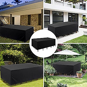420D Patio Furniture Cover Outdoor Furniture Cover Patio Table Cover Outdoor Table Chair Set Covers Waterproof Furniture Covering