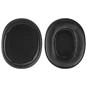 Geekria QuickFit Protein Leather Replacement Ear Pads for Skullcandy Venue Wireless ANC Headphones Ear Cushions, Headset Earpads, Ear Cups Repair Parts (Black)