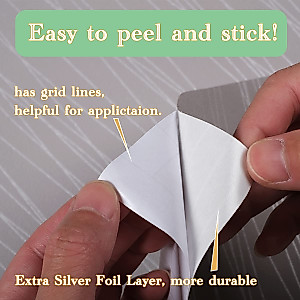 Kmiles Peel and Stick Wallpaper, Length 20.8" Width 393" Per Roll, Non-Woven 3D Modern Print Embossed Stripe Fashion Wallpapers for Livingroom, Bedroom, Kitchen and Bathroom, Silver Grey