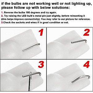 LEMENG 50watt T10 Wedge Base 921 LED Light Bulb 5W 500lm 6000K Daylight White 12VAC/DC for Outdoor Landscape Path, RV Camper Trailer Motorhome Marine Boat Lighting-6 Pack