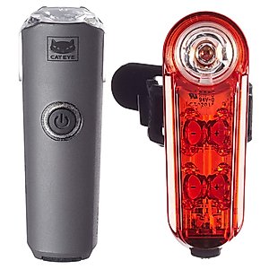 CATEYE, SYNC Core Headlight and Kinetic Rear Light Combo Kit, High Power LED Rechargeable Bike Lights, includes Mounting Hardware