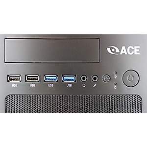Ace Computers Business Desktop Computer (AMD Ryzen 5 2600 3.4GHz, RX 560 4GB, 16GB DDR4 2933MHz RAM, B450 Chipset, 500GB NVMe M.2, Blu-ray Drive, 500W PSU, Windows 10 Professional) Office PC Tower