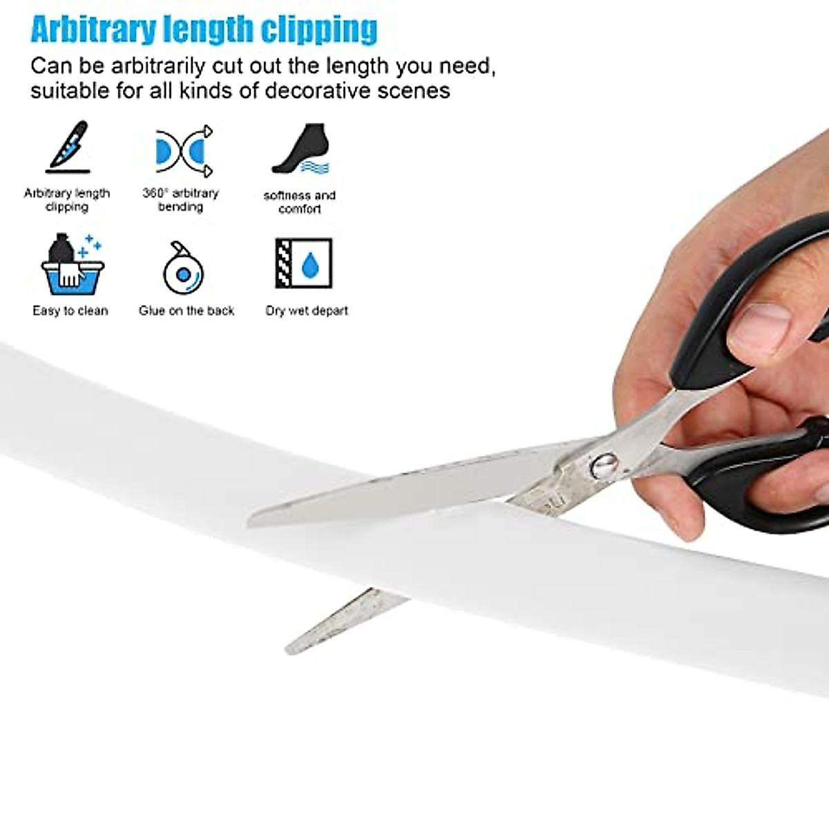 Floor Transition Strip, Self Adhesive Laminate Floor Cover Strips, 1.57" Flat Vinyl Flooring Transitions Strip for Tile, Wood, Laminate Joins Gap, Elegant Wood Grain (6.6FT, White)