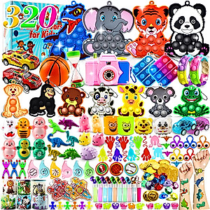 320PCS Party Favors for Kids Fidget Toys,Treasure Box Toys for Classroom,Birthday Party Favors Goodie Bags Stuffers for Kids,Pinata Stuffers,Carnival Prizes,Fidgets for Classroom Prizes