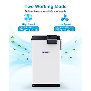 Dehumidifiers for Home Up to 7500 Cubic Feet, SEAVON Dehumidifier with Remote Controller, Auto-off, 2 Working Modes Quiet and Portable Dehumidifiers Perfect for Bedroom, Bathroom, Basement, RV