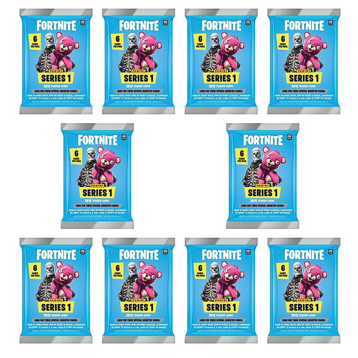 2019 Panini Fortnite Series 1 Trading Cards, 10-Pack Mega Bundle