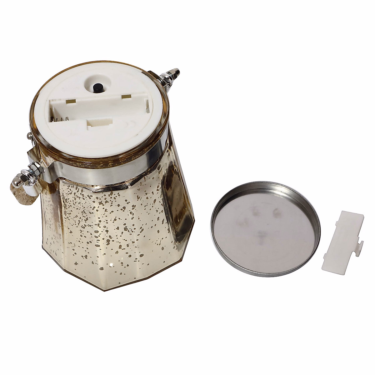 Hanging Outdoor Waterproof Tree Lantern Battery Operated Fairy Starry Twinkle Firefly Mini Led String Lights with Timer Rose Gold Mercury Glass Mason Jar Lamp for Yard Backyard Garden Patio Decoration