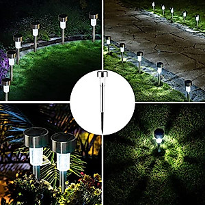 SOWSUN Solar Pathway Lights Outdoor ,Solar Powered Landscape Garden Lights for Pathway ,Lawn, Patio, Yard,Path,Walkway Decoration-12 Pack(White)