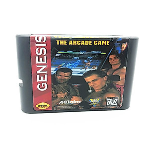 Royal Retro WWF Wrestlemania Arcade For Sega Genesis & Mega Drive 16 Bit Video Games Conosle (Black)