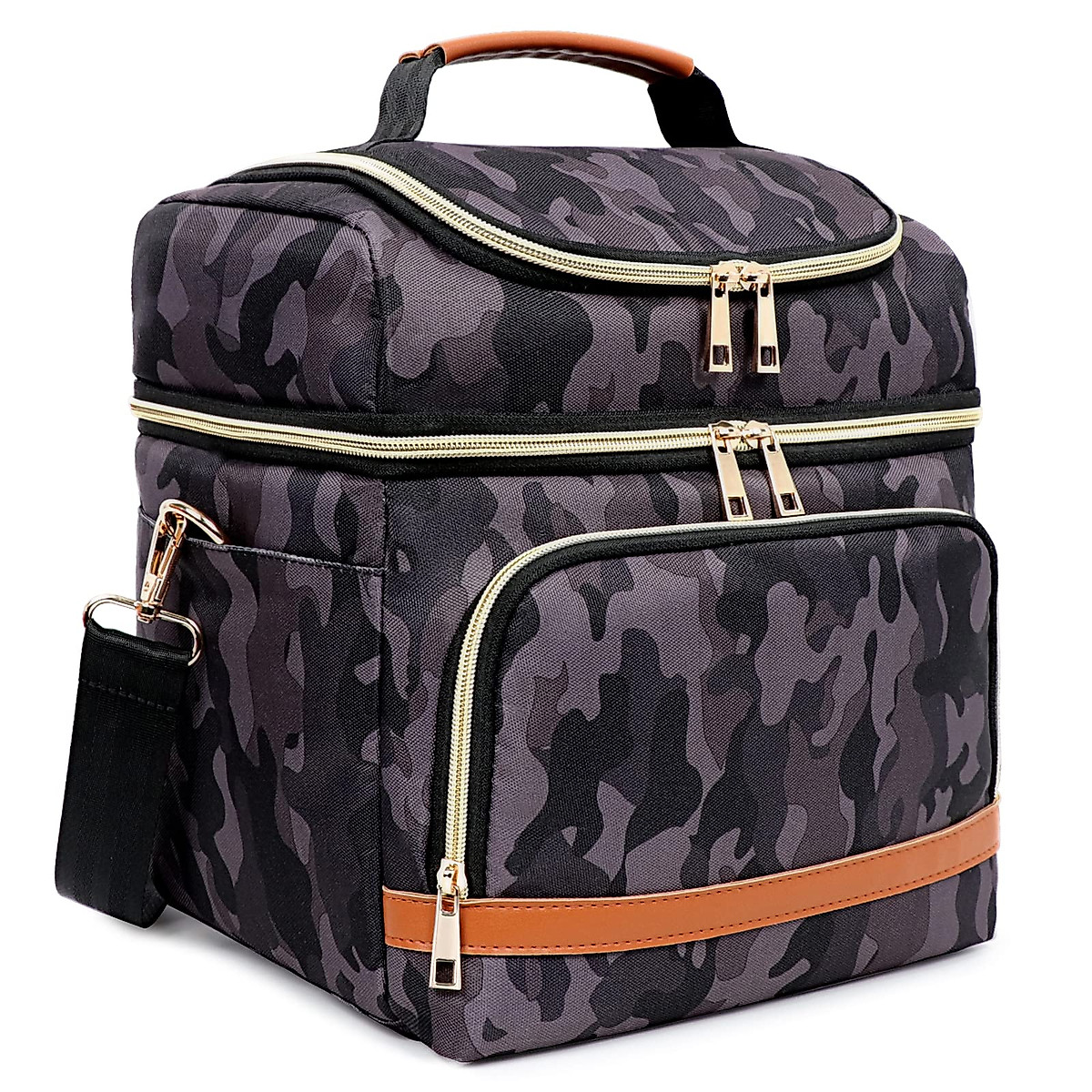 YESBAG Lunch Bag for Women, Leakproof Insulated Soft Adult Lunch Tote Cooler Bag Box With Adjustable Shoulder Strap for Office & Picnic (CAMOUFLAGE, 11L)