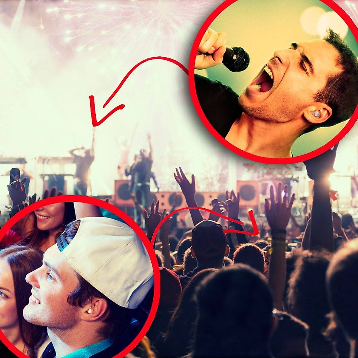 Rave High Fidelity Ear Plugs: HiFi Hearing Protection for Music, Concert; Noise Reducing Earplugs Help Stop Tinnitus; Ear Buds Filter Noise for Ear Protection (Black Case) (2 Pairs - 19/25 Decibel)