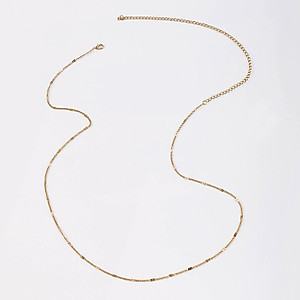 Zeshimb Gold Sexy Single Layer Waist Chain Simple Punk Thin Chain Bikini Beach Chain Adjustable Jewelry Handmade for Women and Girls
