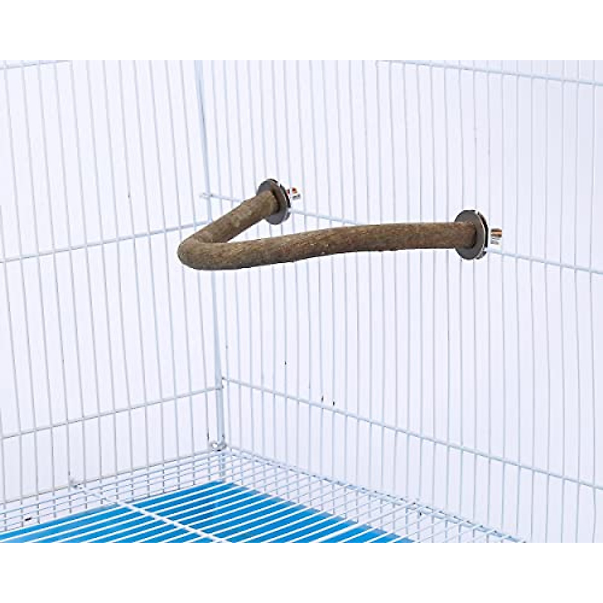 Mogoko Natural Bird Perches U-Shaped Grapevine Bird Cage Stands Parrot Cage Accessories for Parrots, Parakeets Cockatiels, Conures, Macaws, Love Birds, Finches