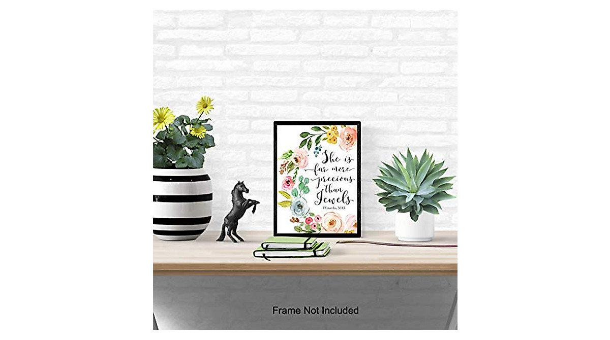 Proverbs 31 Bible Verse Wall Art - Inspirational Christian Decor