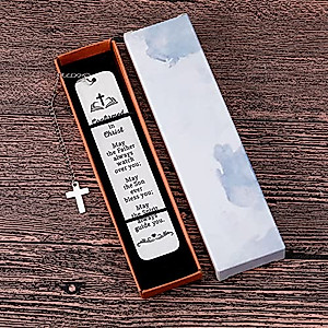 Christian Bookmark Bible Verse Inspirational Gifts for Women Men Religious Gifts Bookmarks Book Lovers Godson Book Marks Baptism Catholic Christmas Graduation Birthday Gifts for Female Book Mark