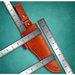 Hercules Knives Custom Leather Sheath Tooled Leather Sheath/Hunting Knife Sheath Universal Leather Knife Sheath Sheath Fit up to 8.0" Blade 100% Real Laether