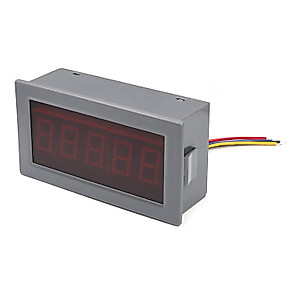 Fielect Digital DC Voltmeter Panel DC 0-600V LED Digital Volt Voltmeter Panel DC Voltmeter, 4 1/2 Digit