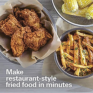 Hamilton Beach 35042 Professional Style Electric Deep Fryer, XL Frying Basket, Lid with View Window, 1800 Watts, 21 Cups / 5 Liters Oil Capacity, Stainless Steel