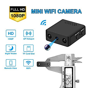 Newfun Mini WiFi Wireless Camera Hidden Camera - Security Cameras Small 1080p HD Nanny Cam with Night Vision, Motion Detection,Remote Viewing for Security with iOS,Android Phone APP
