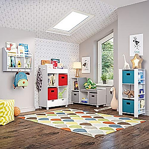 RiverRidge Book Nook Collection Kids Cubby Bookrack Storage Cabinet, White