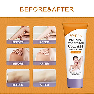 ZOHRAA Dark Spot Corrector Cream, Dark Spot Remover For Face and Body for Neck, Underarm, Elbows, Intimate Areas, Knees and Private Areas, Intimate Skin Cream Bleaching Cream 2 FL OZ