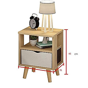 SJYDQ Simple Bedside Table Cabinet Bedroom Locker, Economical Nordic Mini Bedroom Bedside Table Locker
