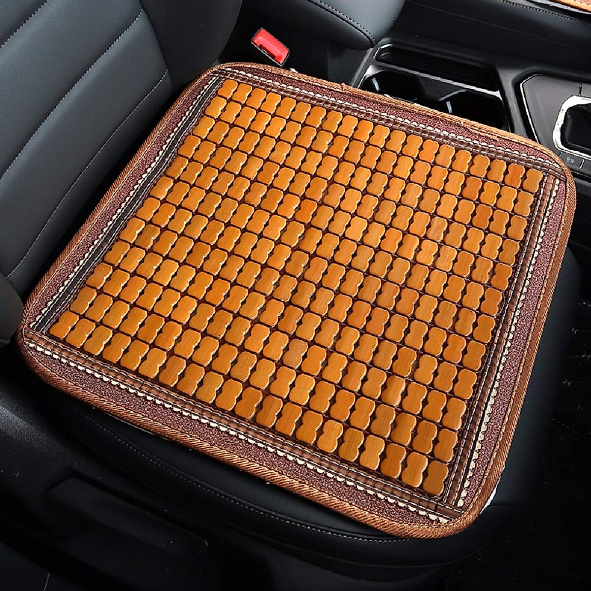 Maricome 2PCS Bamboo Seat Cushions Summer Chair Cushion Car Seat Pad, Breathable Anti-Slip Size 45X45CM