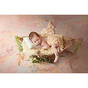 RUZHILING Newborn Baby Photography Stretch Wrap Newborn Photo Blanket Newborn Photography Props for Boy Girl Photoshoot Swaddle (White)