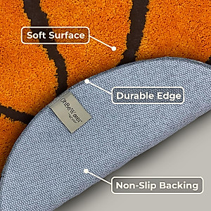 OhBeWater - 30x30 - Room Rug - Rug for Bedroom - Carpet for Bedroom - Basketball Rugs for Boys Room - Cool Rug - Accent Rug - Kids Rugs for Bedroom Boys - Bedroom Rugs Clearance - Slam Dunk