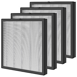 XBWW 4 Packs Replacement Air Filter Compatible with AMEIFU G3 (Sferf-30) & VEWIOR A3 Purifier with 3 Stages True HEPA, Activated Carbon Filter and pre-Filter