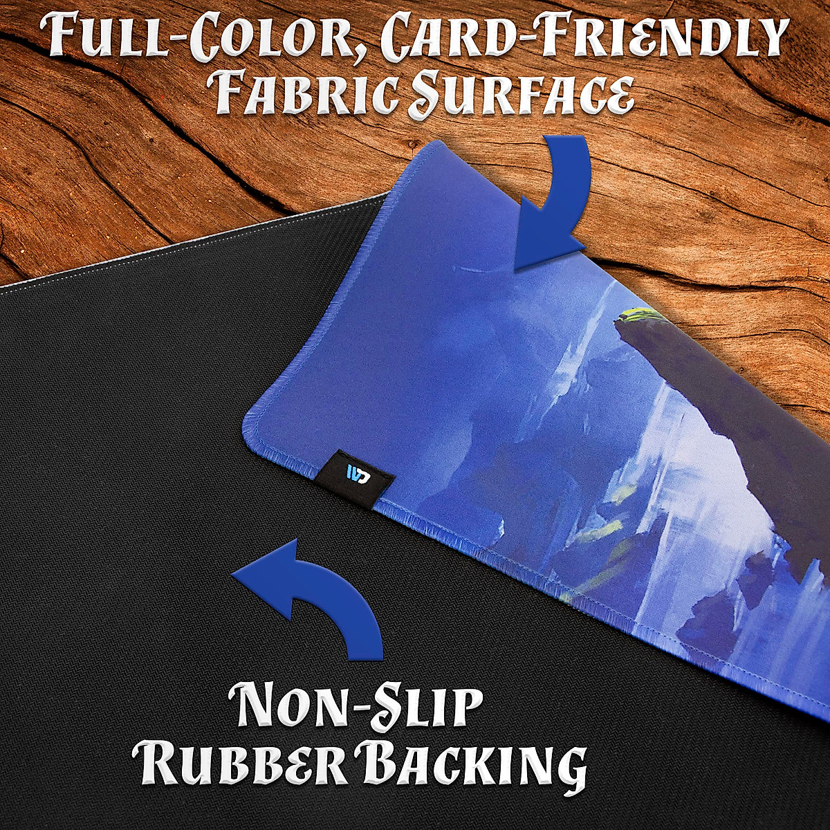 CASEMATIX TCG Playmat with Reusable Playmat Case - Premium 24" x 13.5" Card Game Mat & Compatible MTG Playmat For All TCGs with Non-Slip Rubber Backing, Stitched Edges and Carry Tube