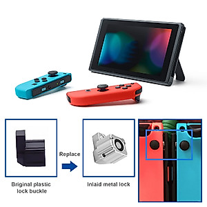 Create idea 3 Pair Left Right Slider Buckle Metal Lock Latch Bracket Controller Replacement Repair Part Tool Compatible with Switch Joy-Con