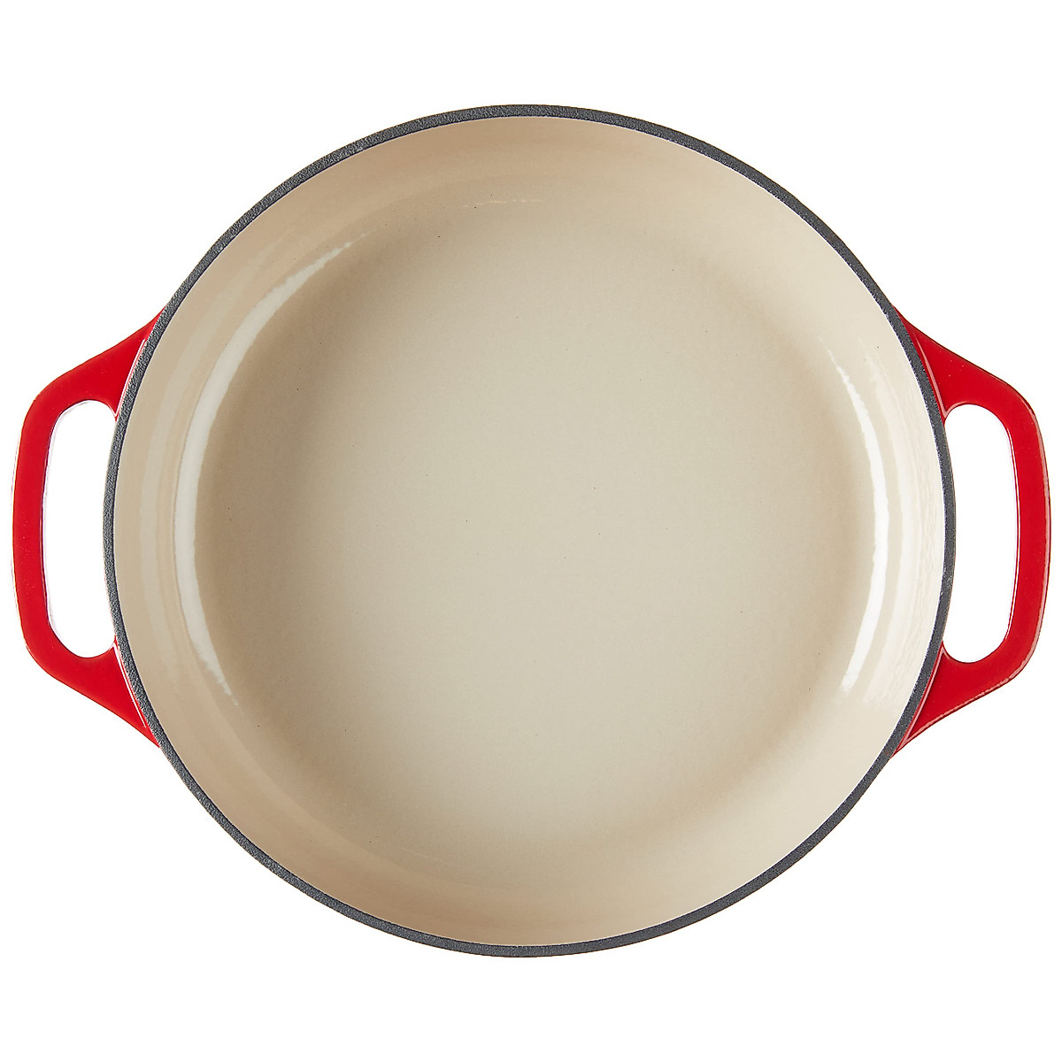 Lodge 3.6 Quart Enameled Cast Iron Oval Casserole With Lid– Dual Handles – Oven Safe up to 500° F or on Stovetop - Use to Marinate, Cook, Bake, Refrigerate and Serve – Island Spice Red