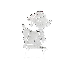 ProductWorks Rudolph The Red-Nosed Reindeer Decorative Christmas Metal Rudolph, 24"