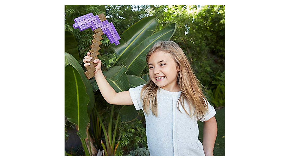 Mattel Minecraft Enchanted Pickaxe - Life-Size Role Play Toy