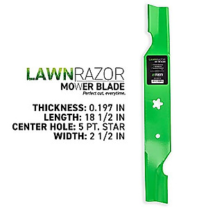 8TEN LawnRAZOR Mower Blade Set for AYP Husqvarna Poulan 54 inch Deck 187256 187254 574292401 532187254 (High Lift)