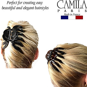 Camila Paris AD718-719 French Octopus Hair Clip for Women for Long Curly Wavy Hair, Girls Hair Claw Clips Fashion Durable Styling Hair Accessories for Women, Strong Hold No Slip Grip, Made in France