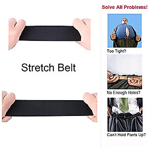 WYuZe Mens Tactical Belt Military Elastic Stretch Duty Riggers Belt Metal Buckle