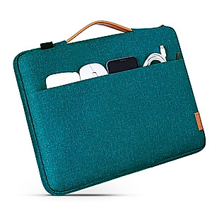 DOMISO 17.3 Inch Laptop Bag Cover Waterproof Shockproof Notebook Sleeve Case Shoulder Bag Protective Cover for 17.3" HP Pavilion 17/HP Envy 17/HP 17/MSI/Lenovo IdeaPad 321,Teal