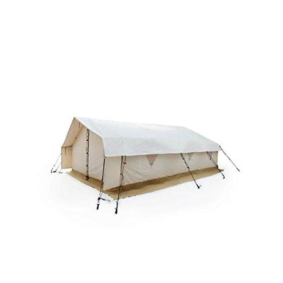 Flysheet for Alpha Wall Tent, Guy Ropes, D-Ring, Metal Runner & Stakes Included for Hunting, Family Camping & Outdoor Activities (14'x16', PE)